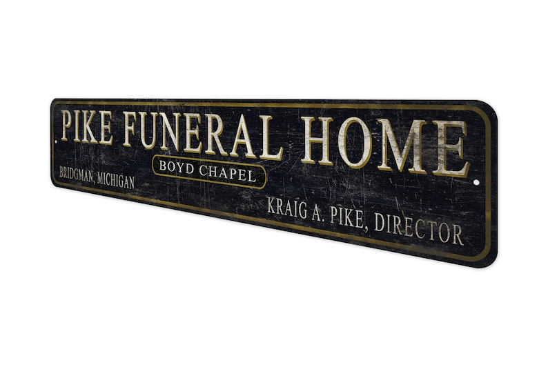 Funeral Home Sign - Custom Funeral Home - Vintage Style Sign - Funeral ...
