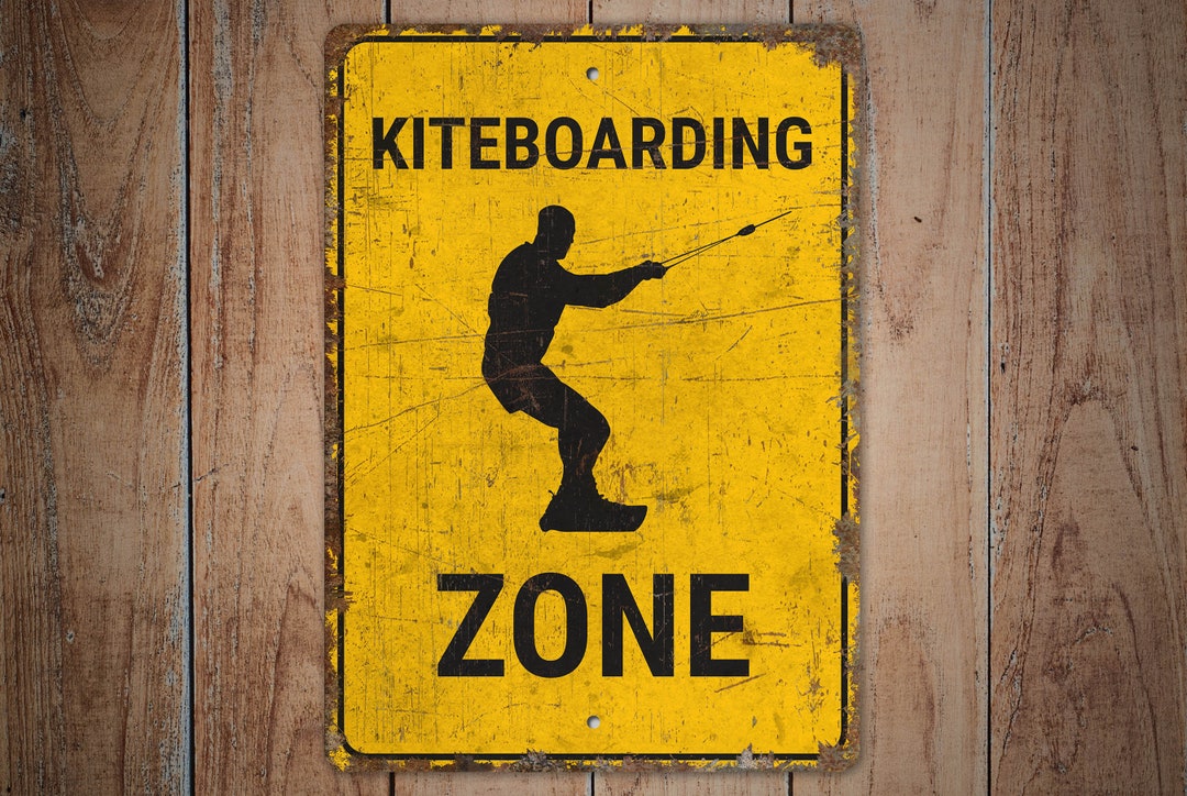 Kiteboarding Zone Sign Kiteboarding Zone Kiteboarding Zone - Etsy