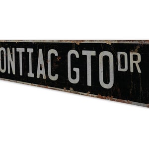 Pontiac GTO - Pontiac GTO Sign - Vintage Car Sign - Pontiac GTO Decor ...