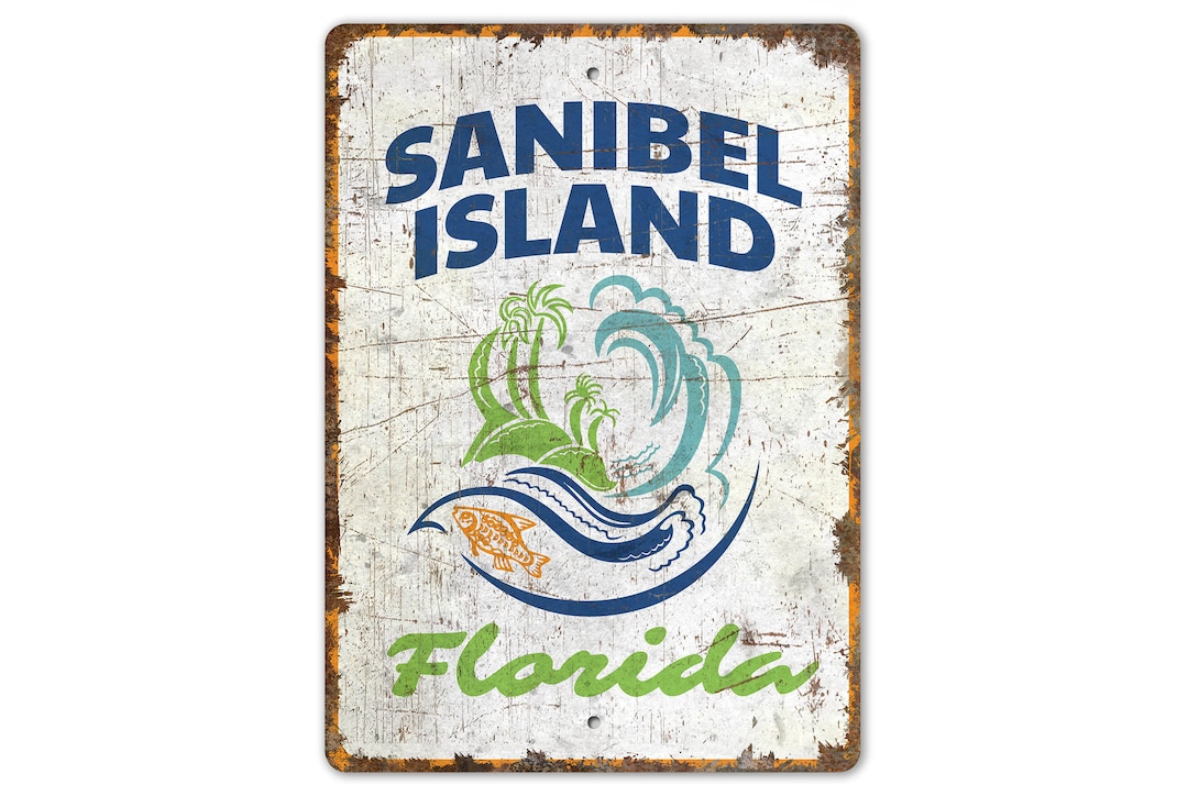 Sanibel Island Sign - Florida Sign - Sanibel Island Decor - Miami Beach ...