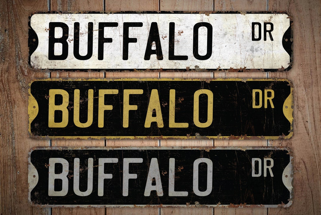 Buffalo - Buffalo Sign - Buffalo Decor - Vintage Style Sign - Custom ...