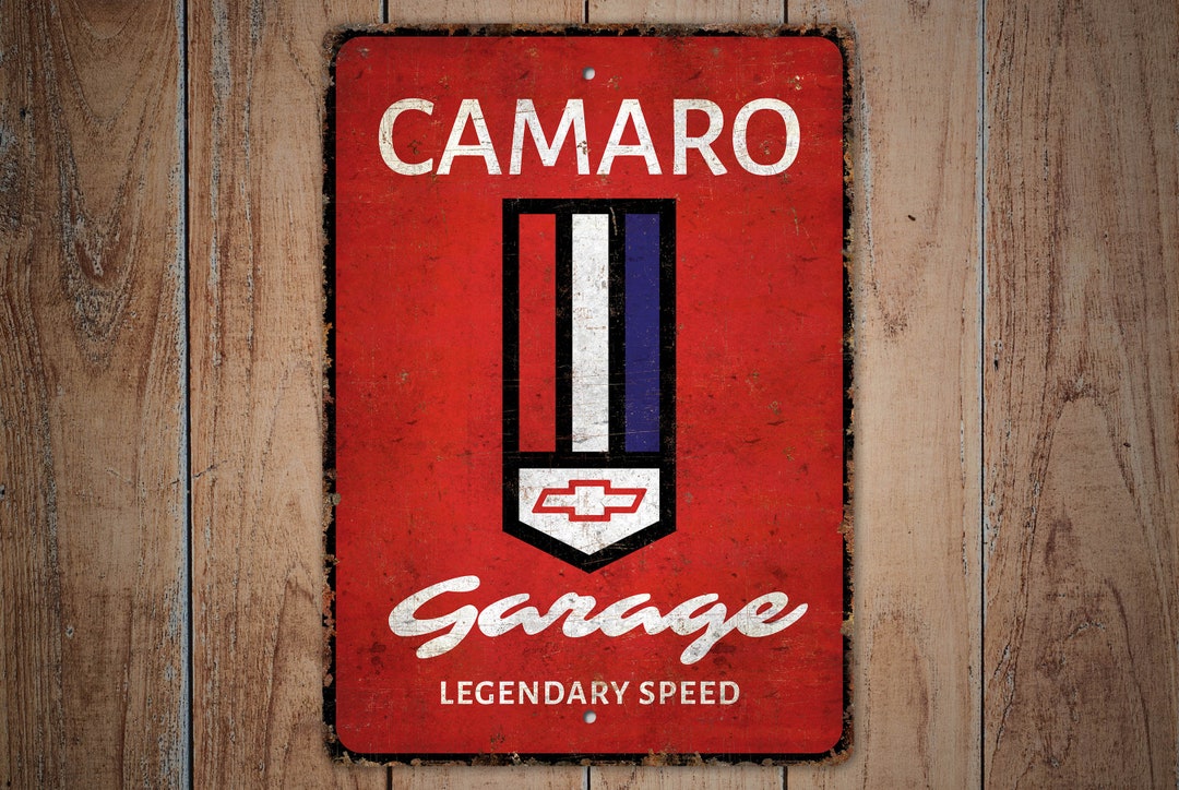 Camaro Garage Sign - Camaro Garage Decor - American Classic Car Sign ...