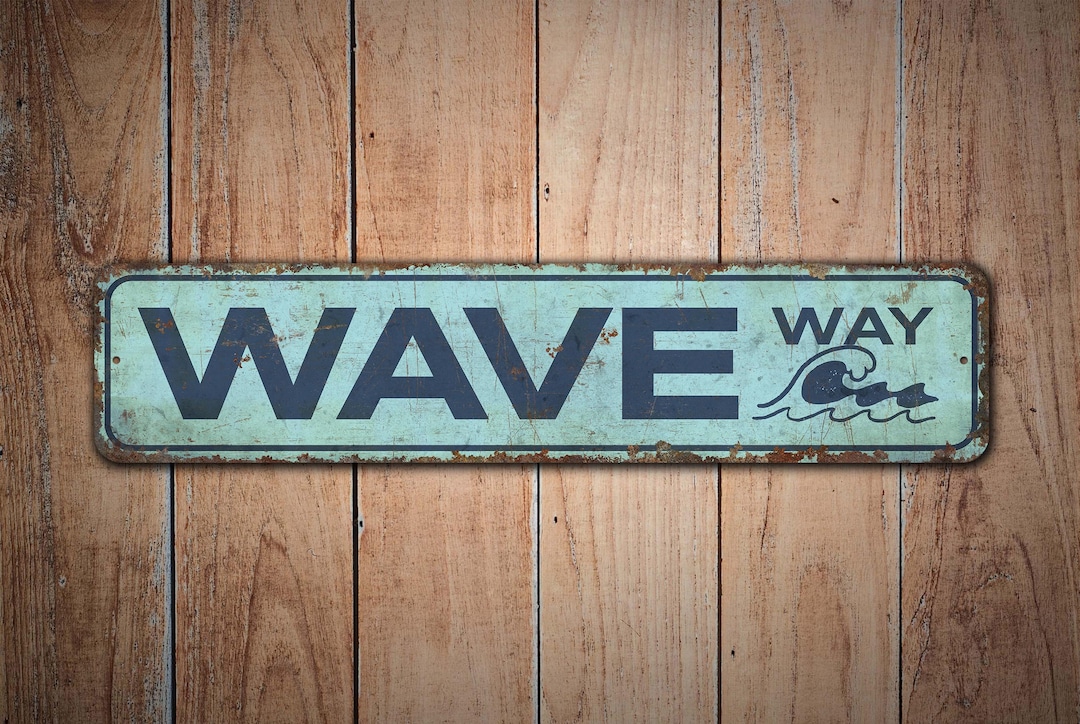 Wave Way Sign - Custom Wave Sign - Wave Decor - Wave Gifts - Ocean Sign ...