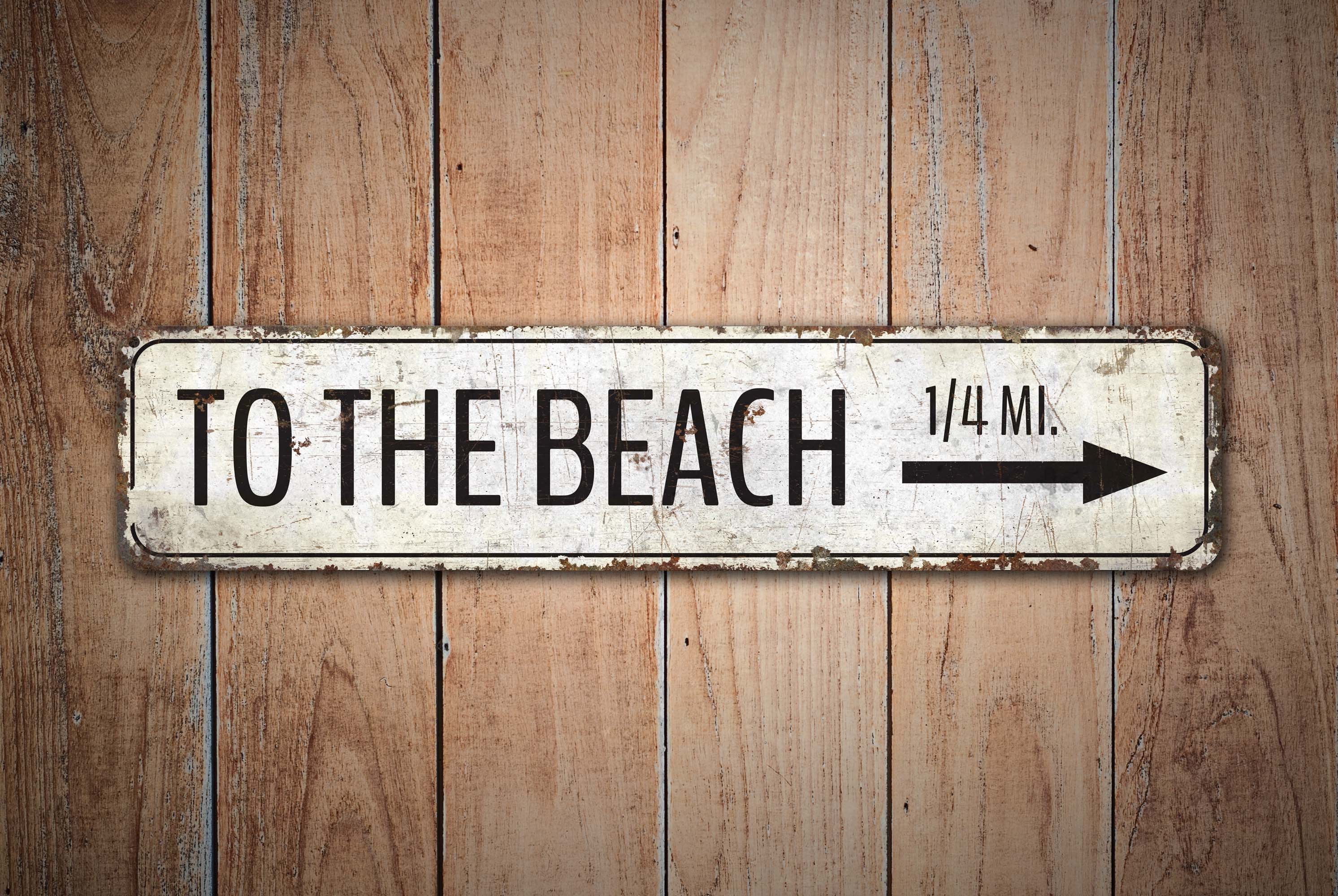 To the Beach Arrow - Vintage Style Sign - Beach Arrow Sign - Beach ...