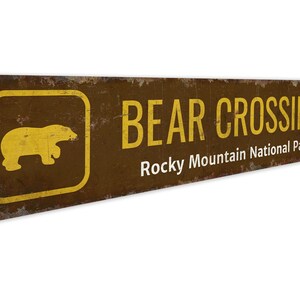 Bear Crossing Sign - Bear Crossing Decor - National Park Sign ...