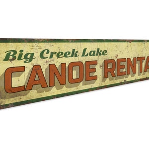 Canoe Rental Sign - Custom Canoe Rental - Lake Canoe Rental - Vintage ...