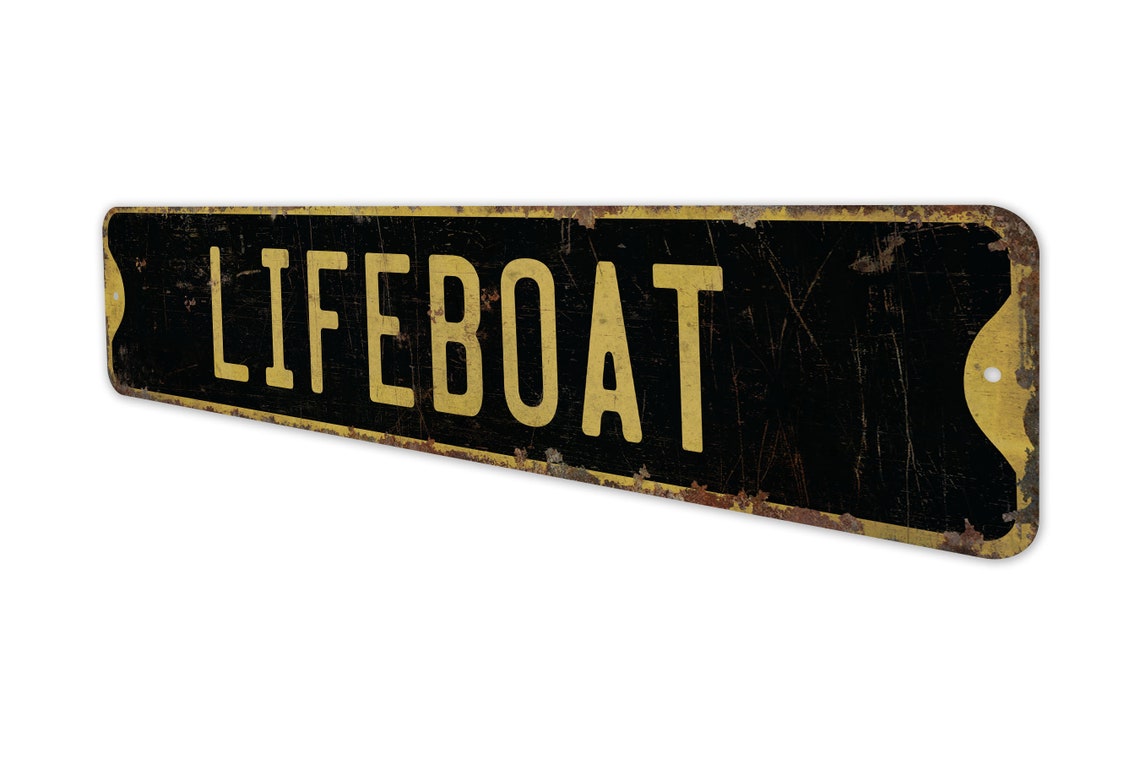 Lifeboat Lifeboat Sign Lifeboat Decor Vintage Style Sign | Etsy