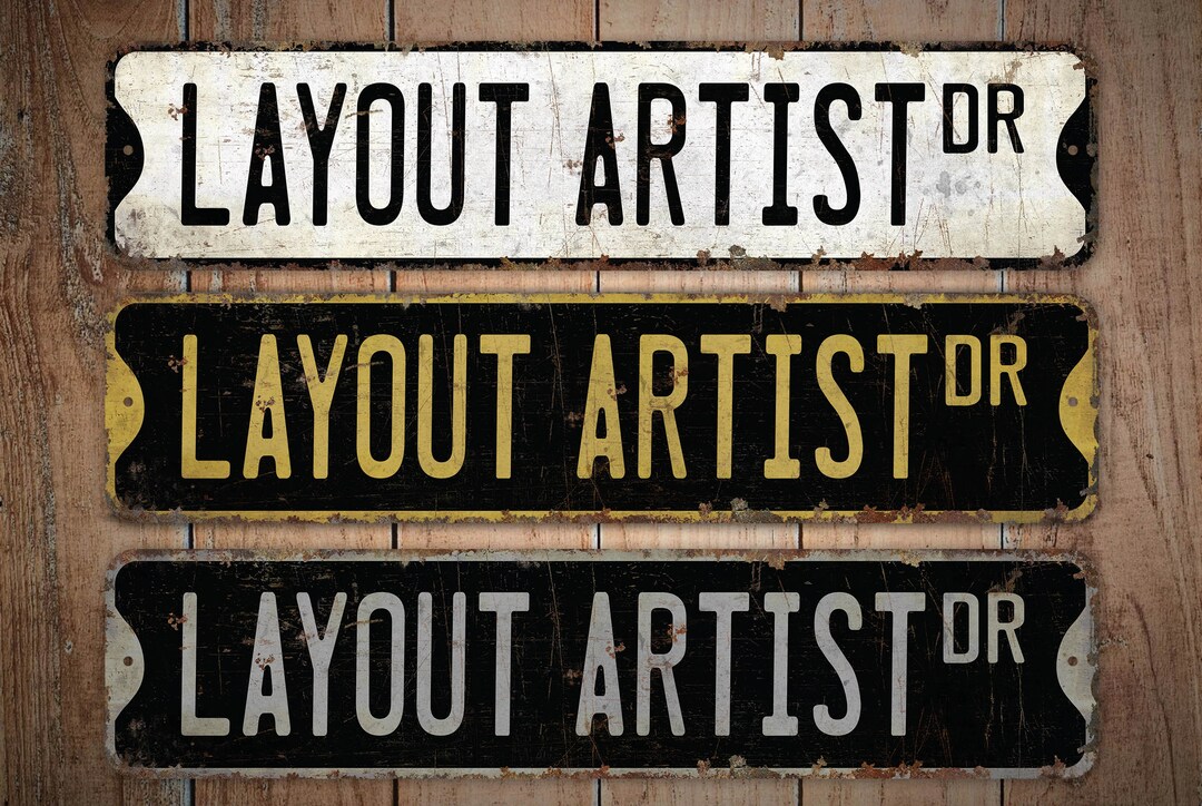 Layout Artist - Layout Artist Sign - Layout Artist Decor - Vintage ...