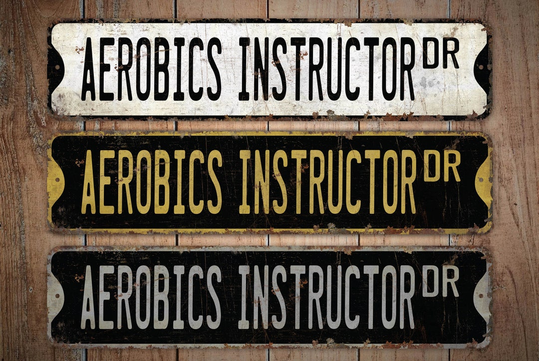 Aerobics Instructor Aerobics Instructor Sign Aerobics Instructor Decor ...