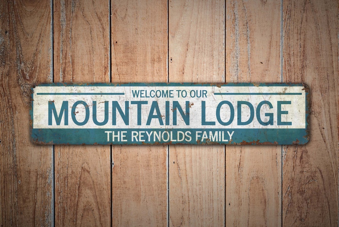 Mountain Lodge - Mountain Lodge Sign - Mountain Lodge Decor - Vintage ...