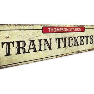 Train Tickets Sign - Custom Train Tickets - Train Tickets Decor - Train ...