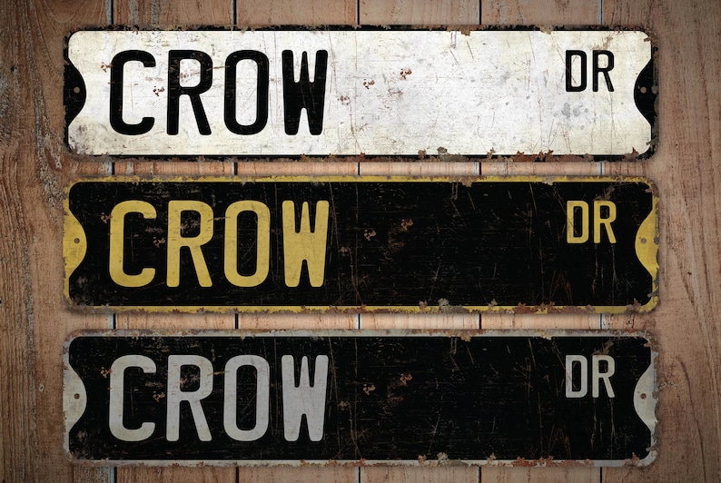 Crow Crow Sign Crow Decor Vintage Style Sign Custom - Etsy