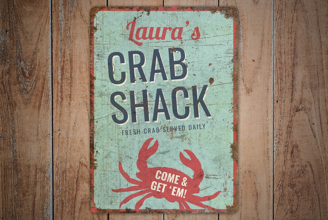 Crab Shack Sign - Seafood Restaurant Sign - Seafood Sign - Crab ...