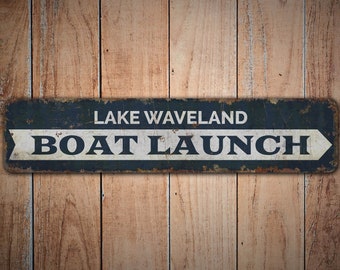 Boat Launch Lake Sign Custom Lake Location Name Boat Ramp - Etsy