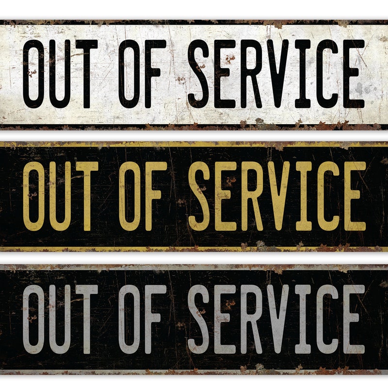 Out of Service Sign - Etsy