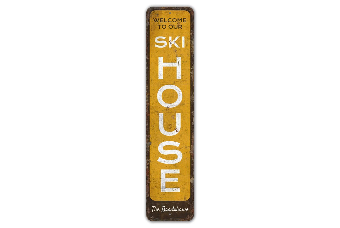 Ski House Sign - Custom Ski House Sign - Ski House Decor - Vintage ...