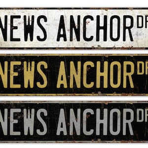 News Anchor - News Anchor Sign - News Anchor Decor - Vintage Style Sign ...