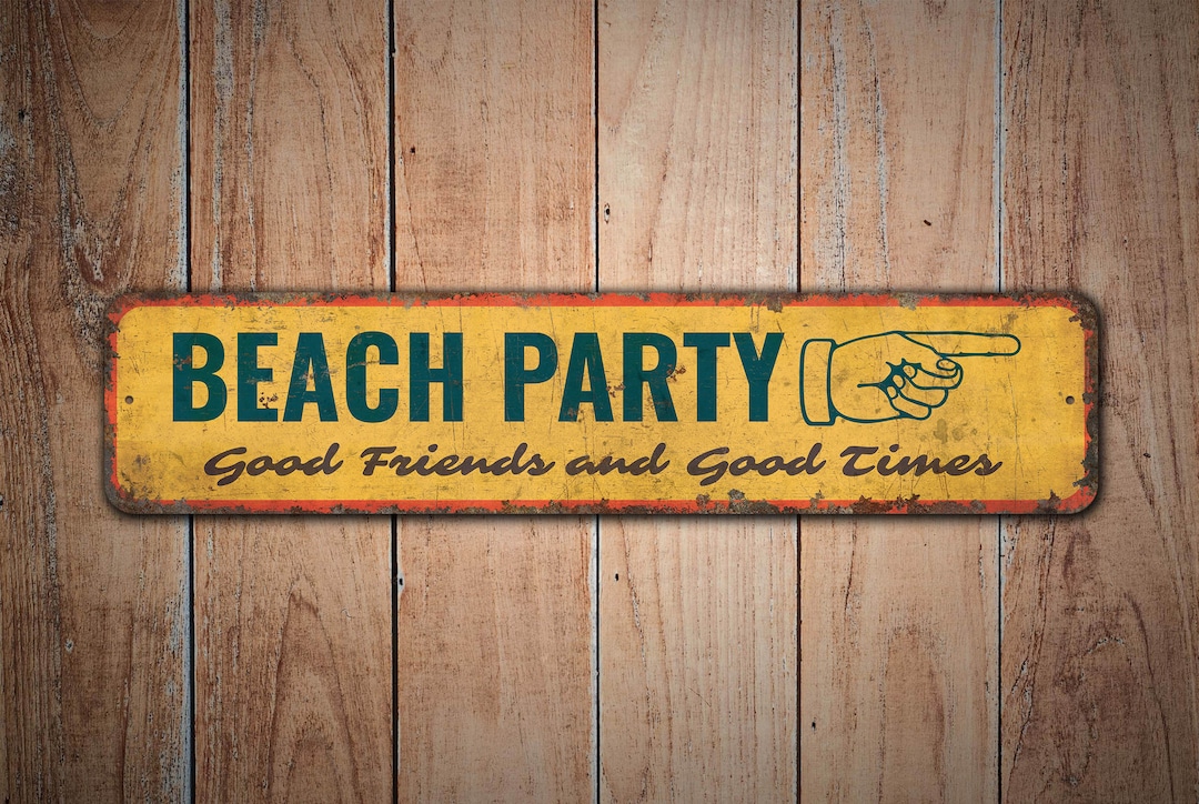 Beach Party - Beach Party Sign - Beach Party Decor - Beach House Sign ...