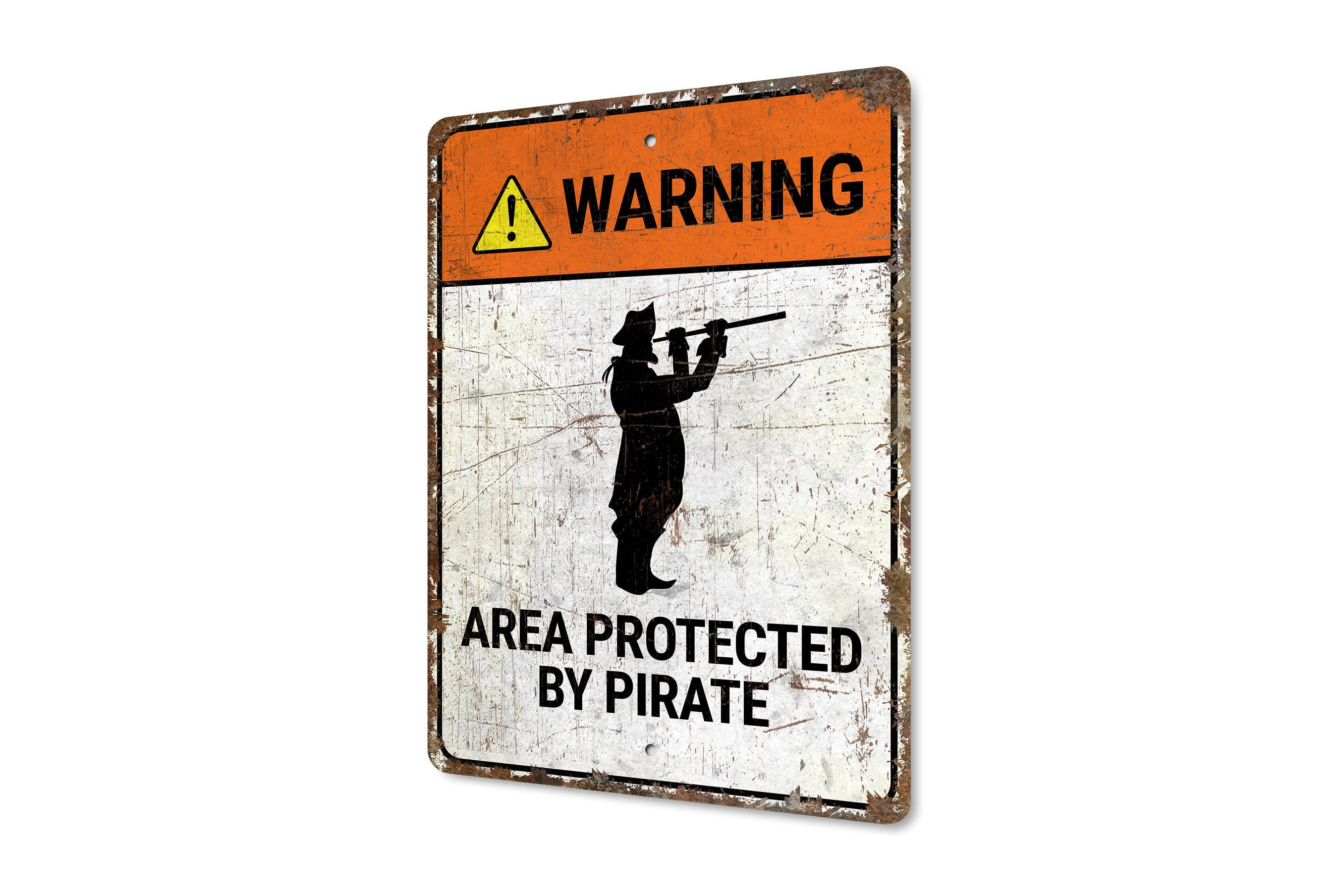 Warning Sign - Pirate Protected Area Sign - Pirate Warning Decor ...