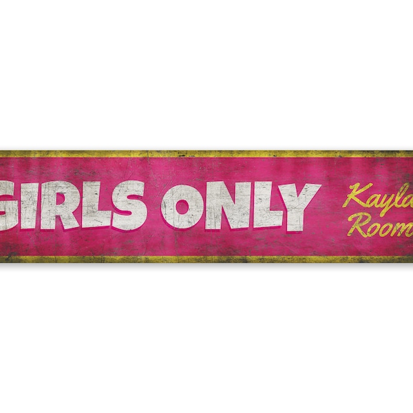 Girls Only Sign - Etsy