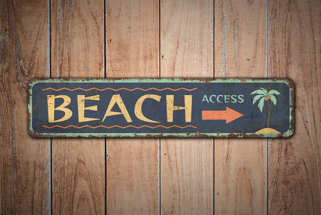 Beach Access Sign Beach Decor Beach Sign Beach House Sign Beach Lover ...