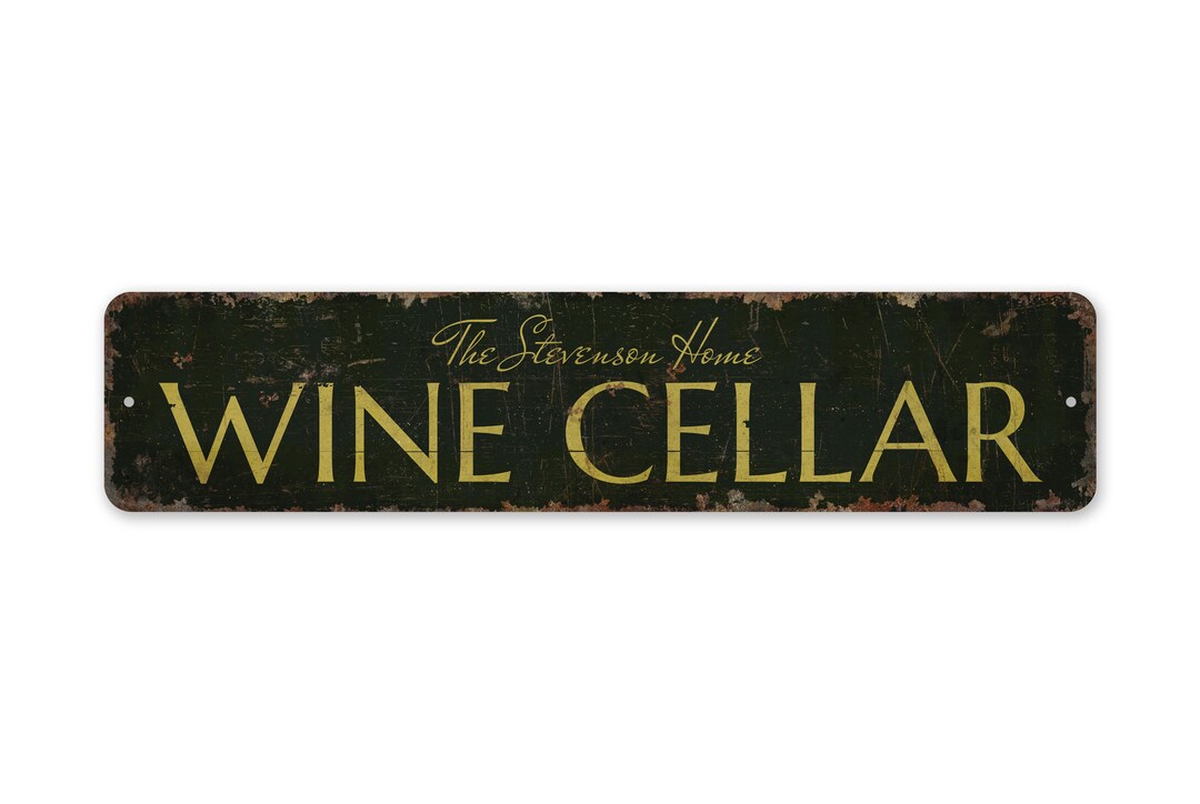 Wine Cellar Sign - Wine Sign - Vintage Style Sign - Wine Cellar Home ...