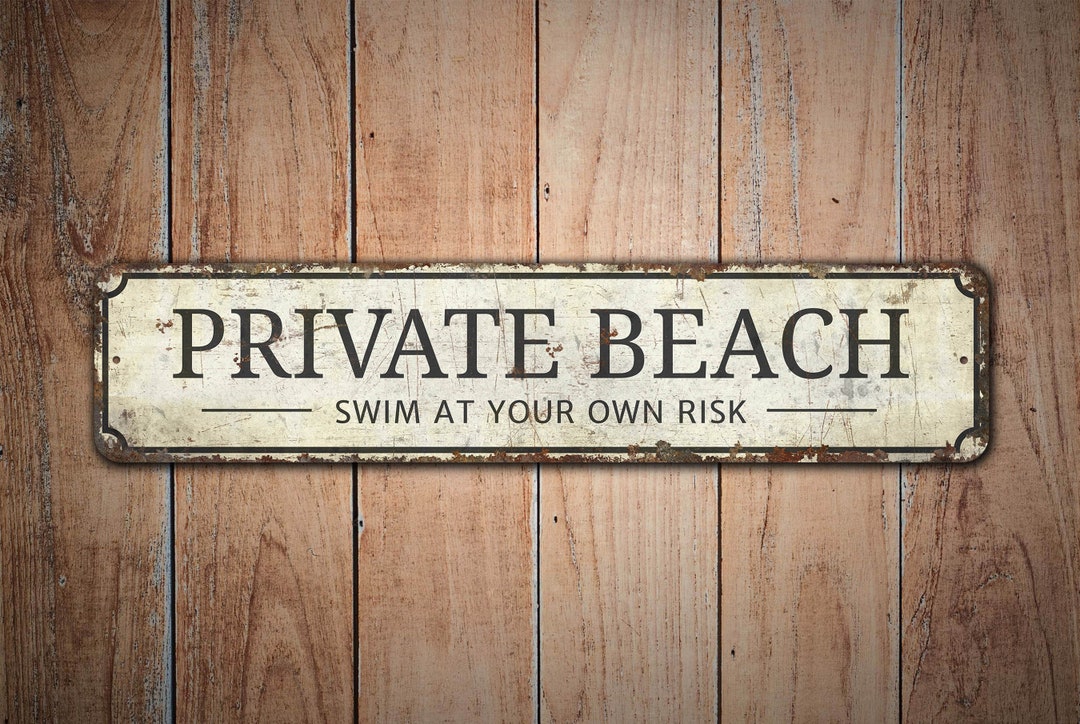 Private Beach Sign - Private Beach Decor - Beach House Sign - Beach ...