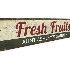 Fresh Fruits Sign - Fruits Garden Sign - Garden Decor - Custom Garden ...
