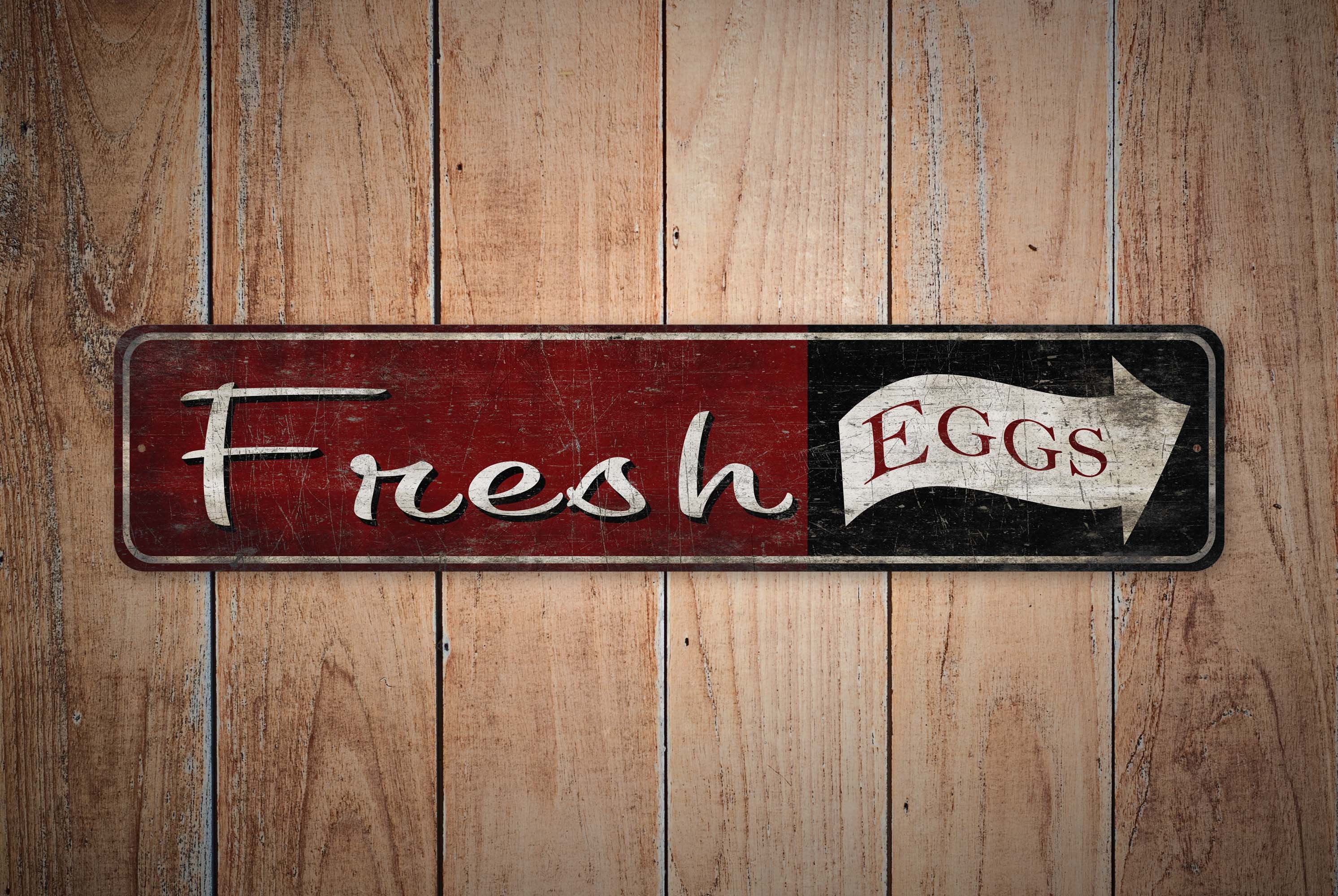 Fresh Eggs Sign - Fresh Eggs Arrow Sign - Fresh Eggs Direction ...