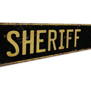 Sheriff - Sheriff Sign - Sheriff Decor - Vintage Style Sign - Custom ...