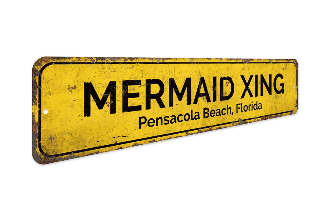 Mermaid Crossing - Mermaid Crossing Sign - Mermaid Crossing Decor ...