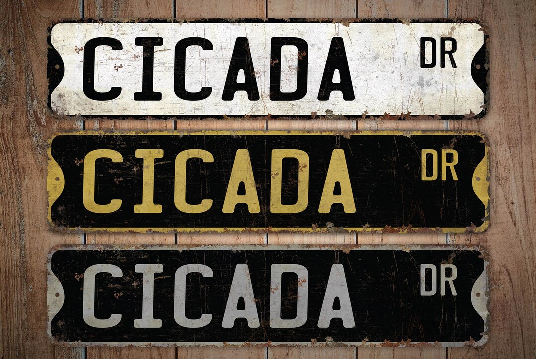 Cicada - Cicada Sign - Cicada Decor - Cicada Lover - Vintage Style Sign ...