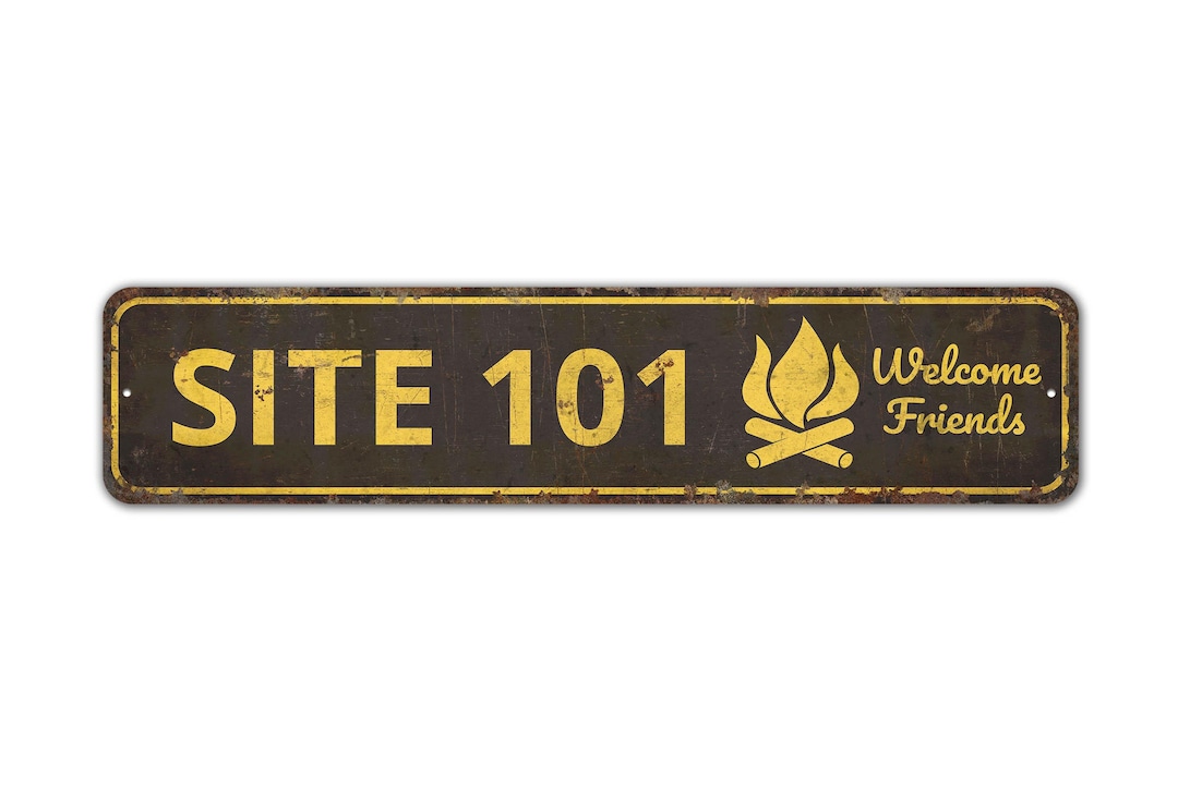 Site 101 Sign - Camping Lot Sign - Camper Number Sign - Camping Lot ...