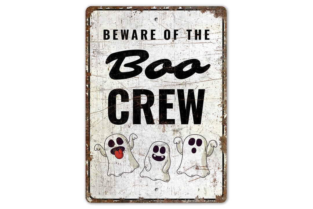 Beware of Boo Crew - Boo Crew Sign - Halloween Sign - Halloween Decor ...