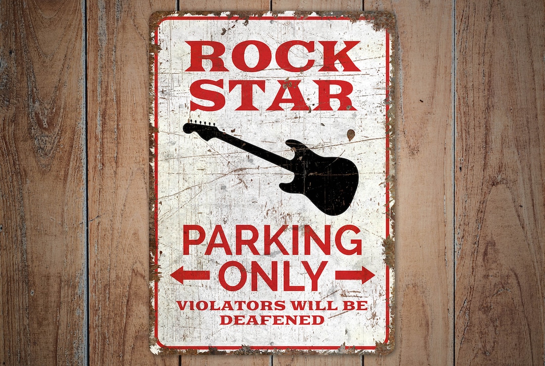 Rockstar Parking Sign - Rockstar Parking - Rockstar Parking Only - Car ...