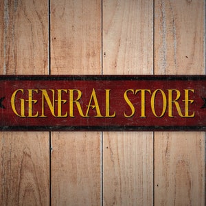 General Store Sign - Groceries Start Sign - Vintage Style Sign - Custom ...
