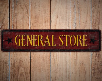 General Store Sign Personalized Dry Goods Textiles & Gifts - Etsy