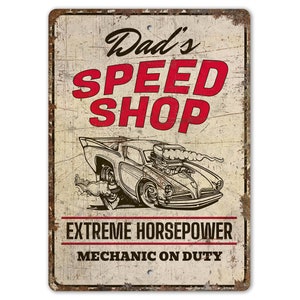 Dad's Speed Shop - Speed Shop Sign - Speed Shop Decor - Motor Garage ...