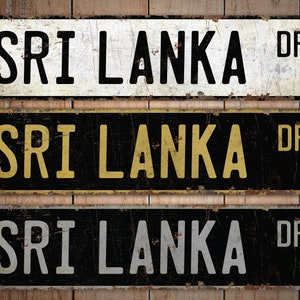 Sri Lanka - Sri Lanka Sign - Sri Lanka Decor - Vintage Style Sign ...