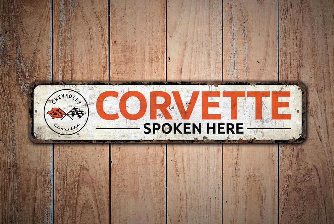 Corvette Garage Sign - Corvette Garage - Corvette Garage Decor ...