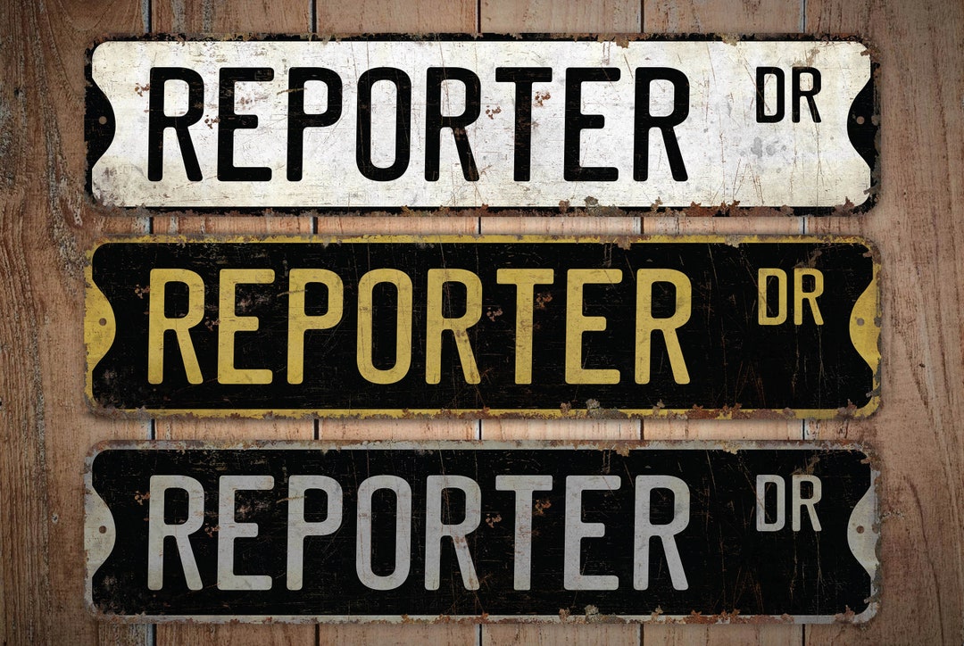 Reporter - Reporter Sign - Reporter Decor - Vintage Style Sign - Custom ...