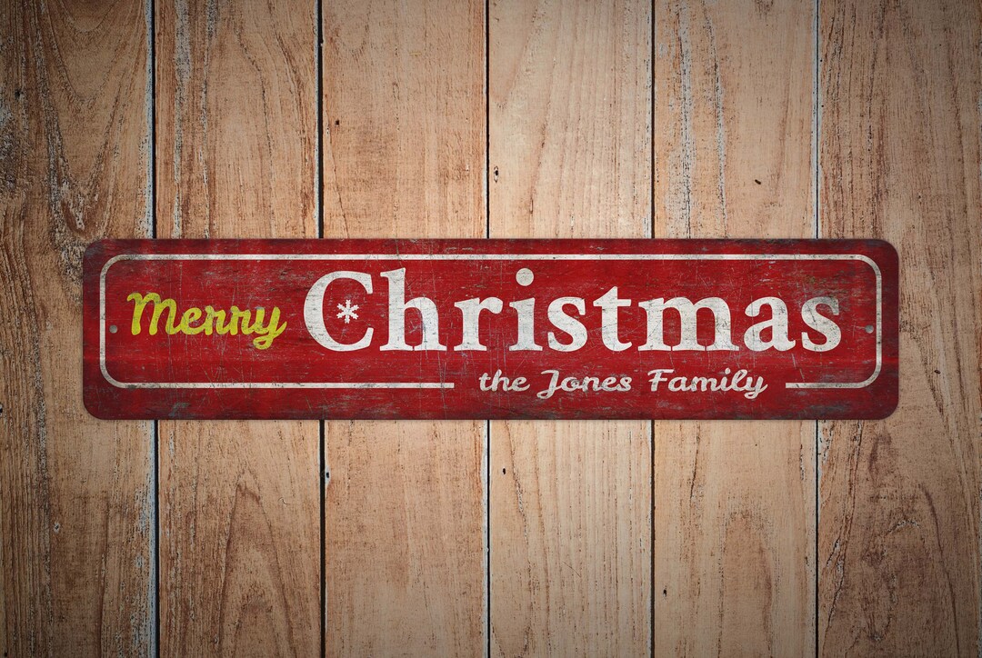Red Christmas Sign - Family Christmas Sign - Christmas Sign - Christmas ...