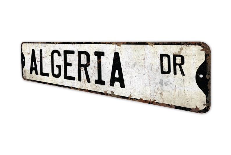 Algeria - Algeria Sign - Algeria Decor - Vintage Style Sign - Custom ...