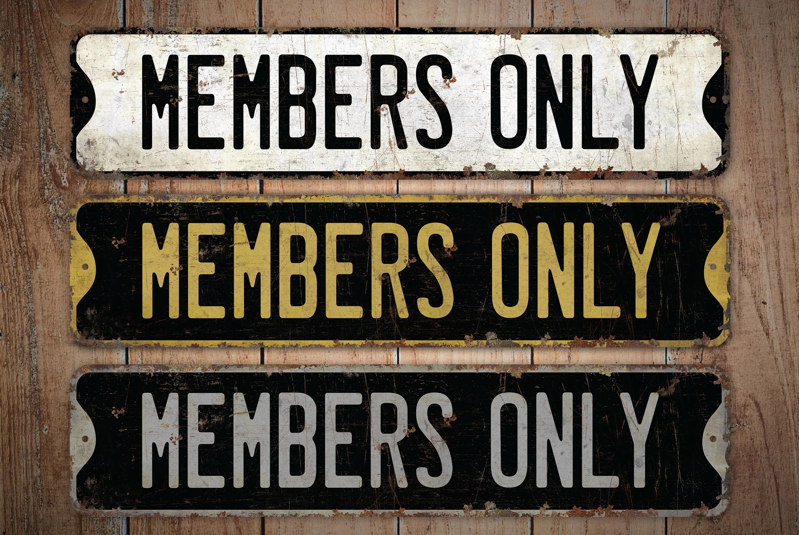 Members Only Sign - Members Only - Members Only Decor - Vintage Style ...