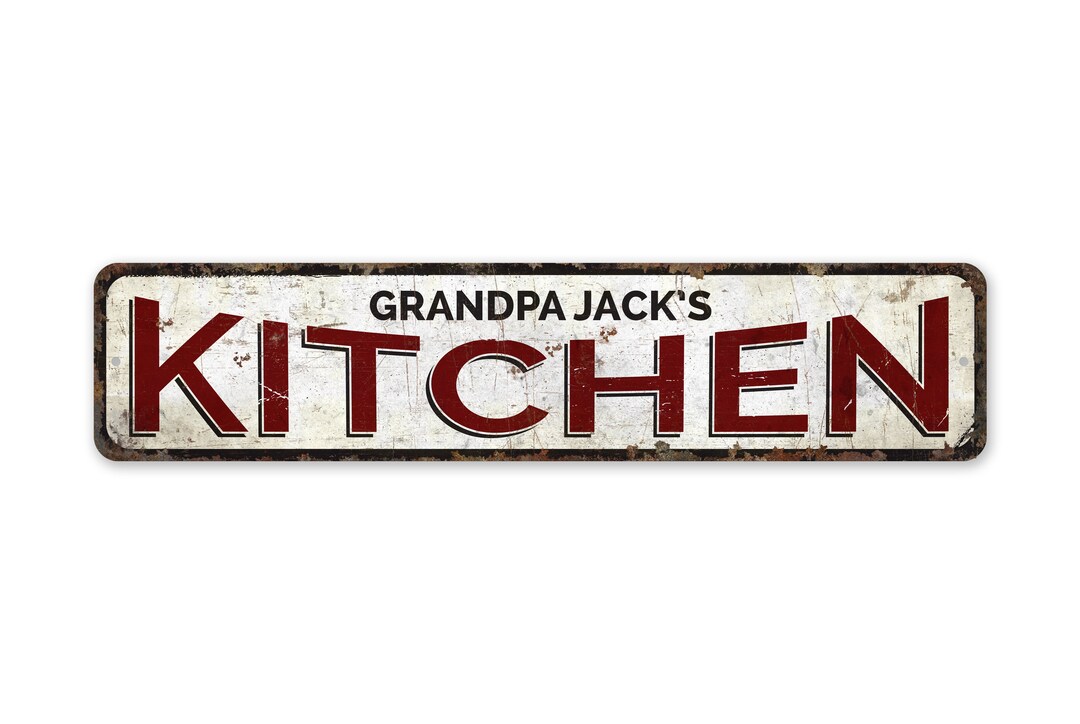 Kitchen Door Sign - Kitchen Door Decor - Vintage Style Sign - Kitchen ...