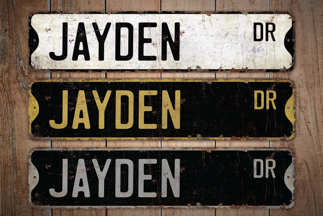Jayden Name Sign - Boys Name Sign - Custom Name Sign - Kids Room Door ...