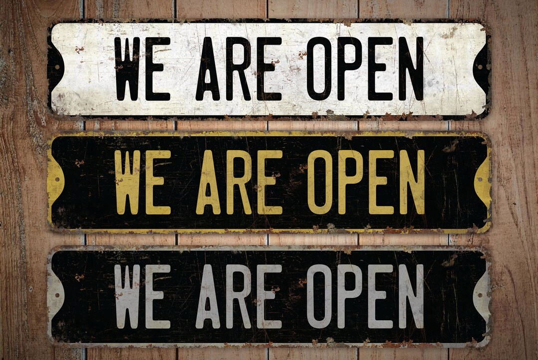 We Are Open - We Are Open Sign - We Are Open Decor - Custom We Are Open ...