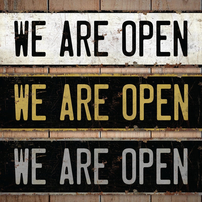 We Are Open Signs - Etsy