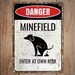 Minefield Sign - Warning Sign - Dog Sign - Dog Lover Gift - Dog Owner ...