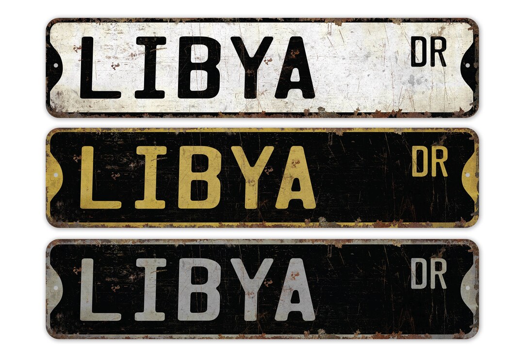 Libya - Libya Sign - Libya Decor - Vintage Style Sign - Country Name ...